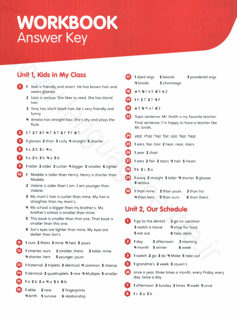 Big-English-4-WB-Answer Key (WWW - Languagecentre.ir) | PDF