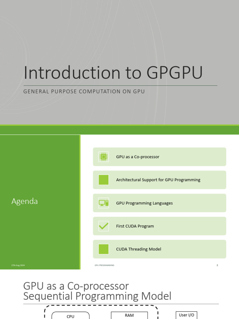 Introduction to GPGPU Programming | PDF | Graphics Processing Unit | Shader