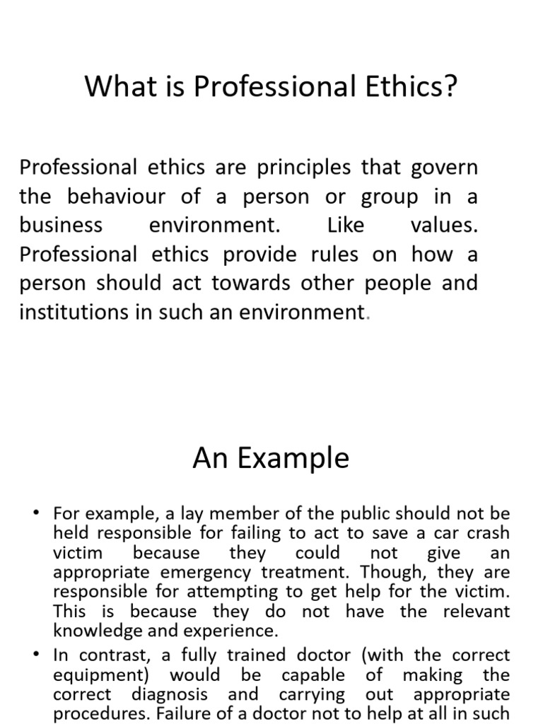 Professional Ethics Explained | PDF | Professional Ethics | Business