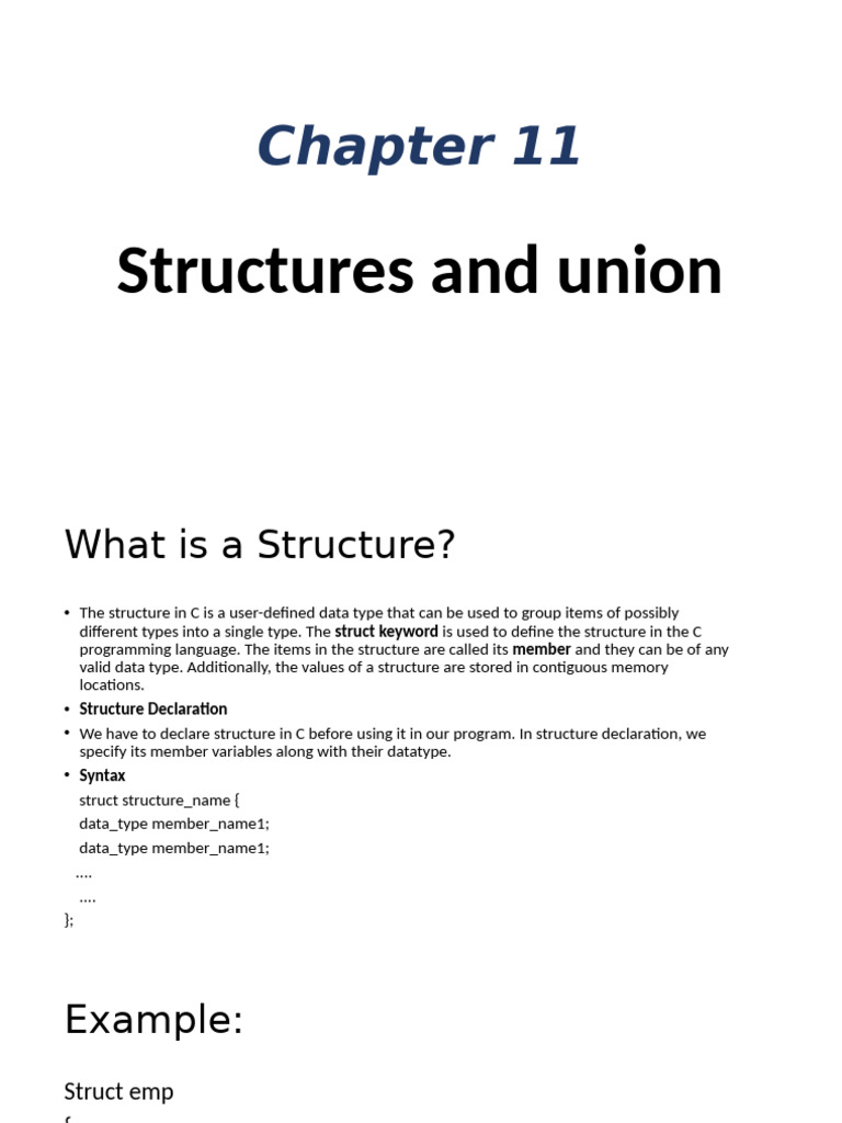 C Structures and Unions Explained | PDF | Data Type | Variable (Computer Science)