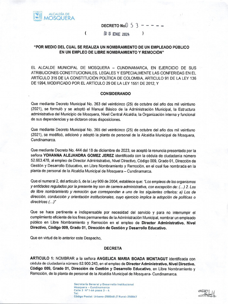 Decreto 053 de 2024 - 0001 1 | PDF