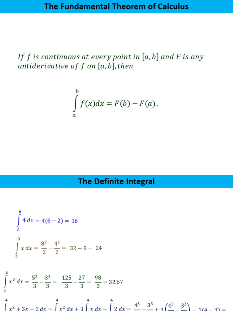 Definite Integrals and Area Between Curves | PDF | Integral | Pi