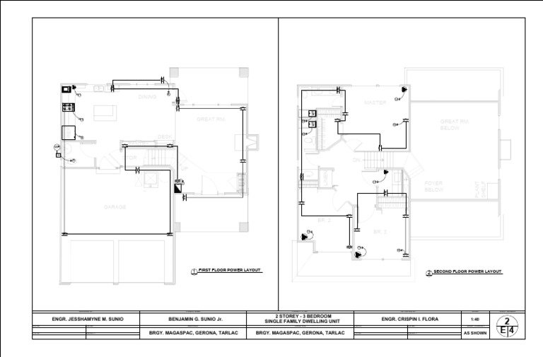 First Floor Power Layout Plan | PDF