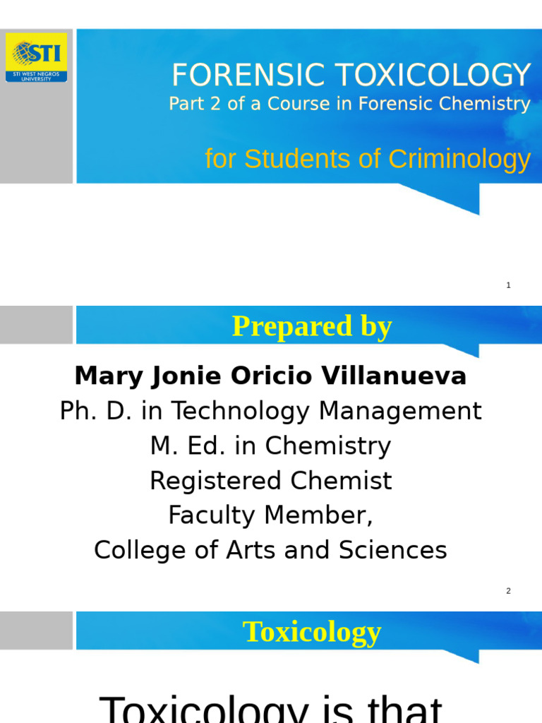 Forensic Toxicology | PDF | Poison | Toxicology