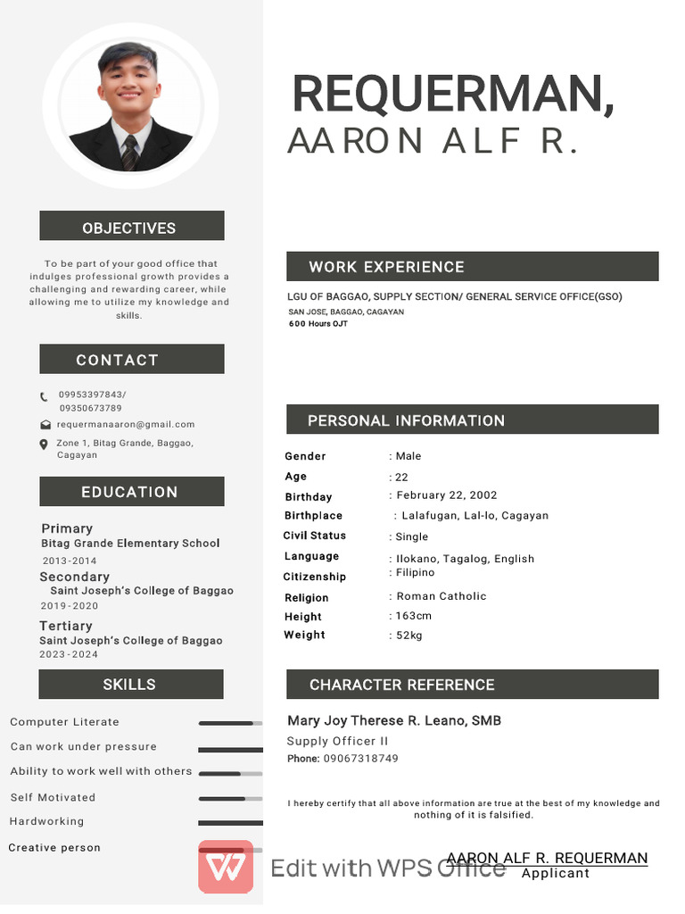 Aaron Alf Requerman | PDF | Linguistics | Philippines