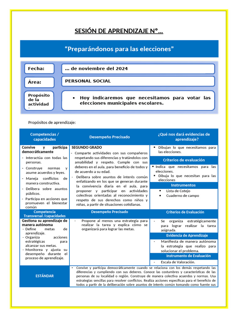 13 de Noviembre - Personal - Segundo Grado | PDF | Aprendizaje | Enseñando