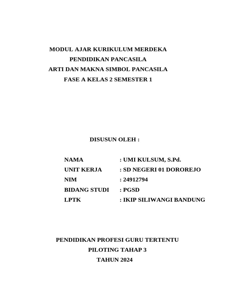 Modul Ajar - Umi Kulsum | PDF