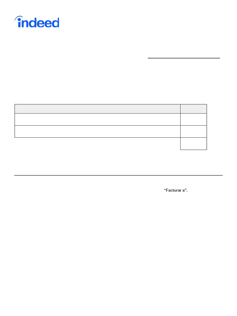 Recibo Indeed | PDF