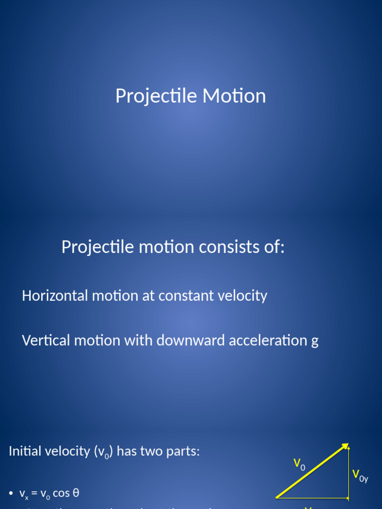 Projectile Motion | PDF