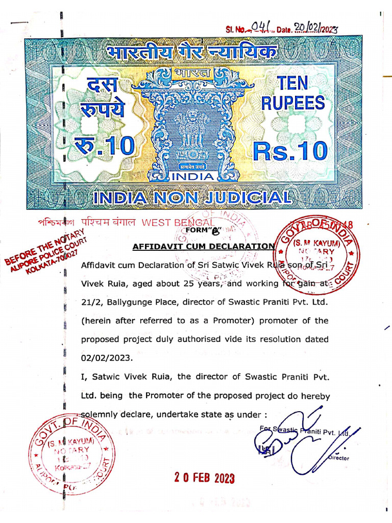 Affidavit Cum Declaration | PDF