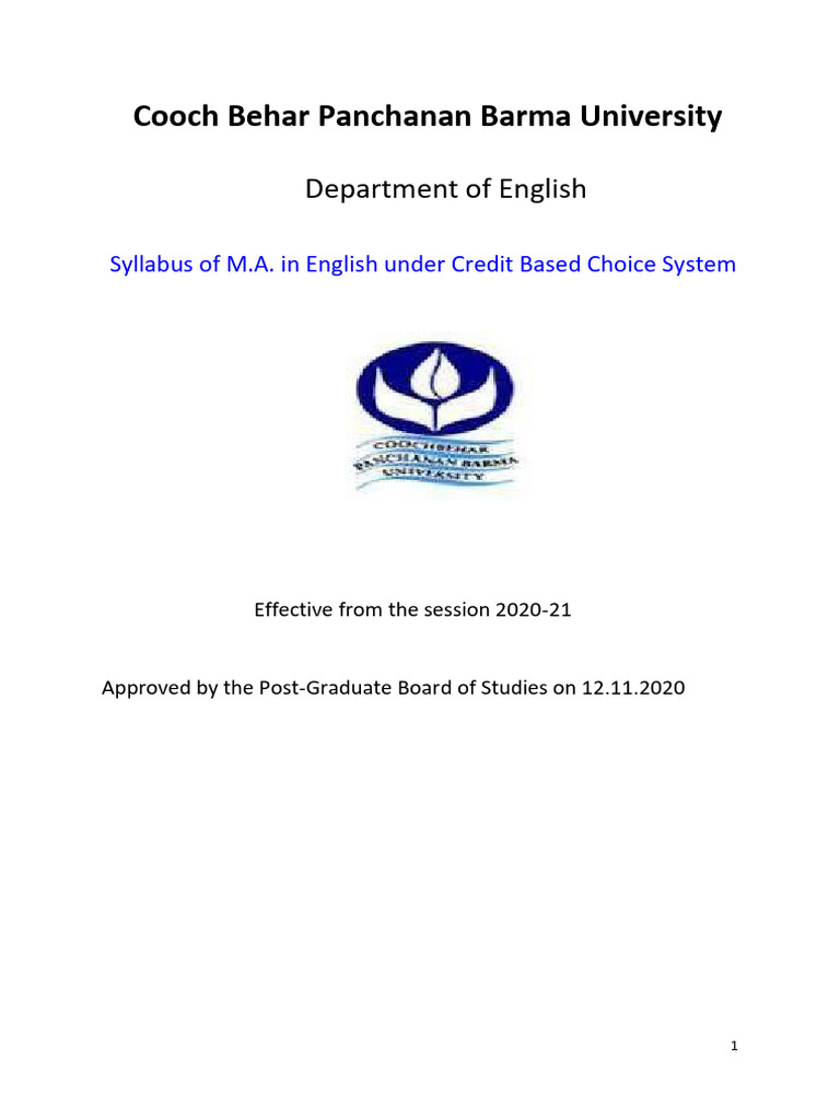 PG CBCS English - Syllabus | PDF | Folklore | Semiotics