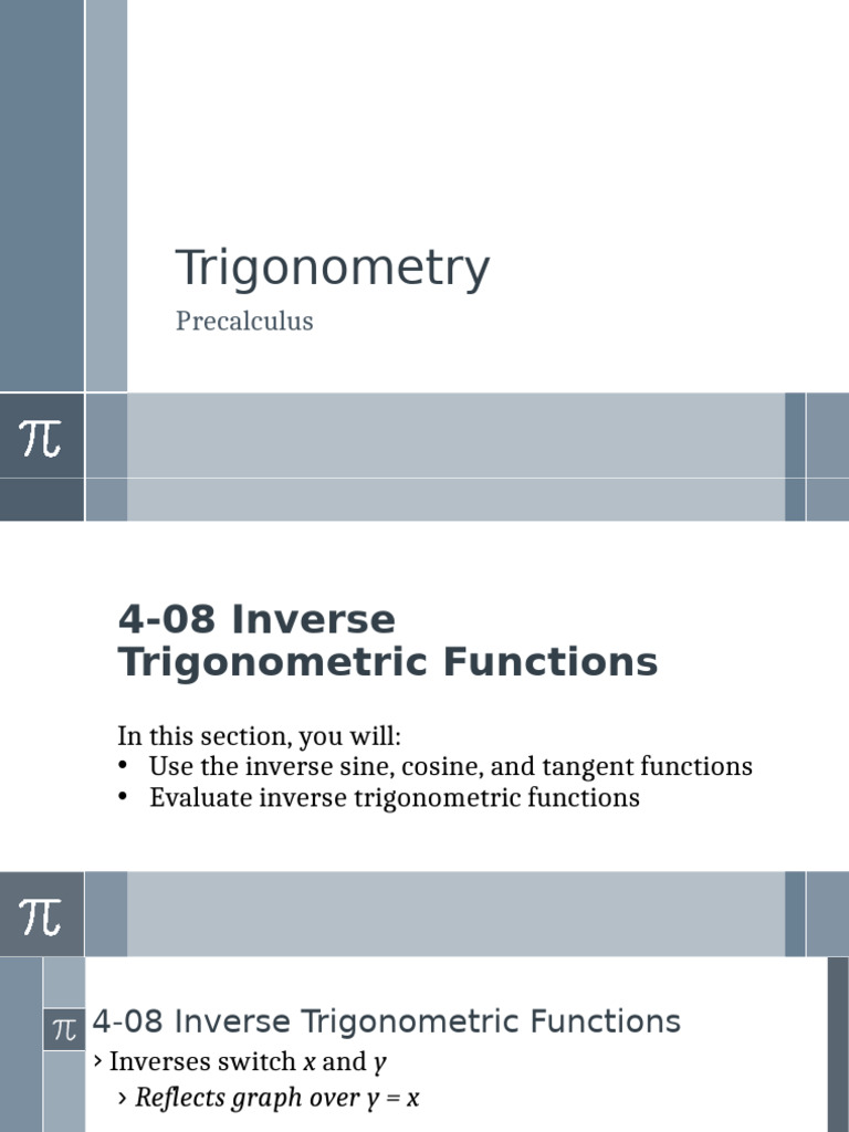 Precalculus 04 Trigonometry | PDF