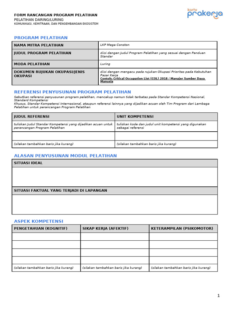 SN 2023 - Daring - Luring - RPP (Rancangan Program Pelatihan) | PDF
