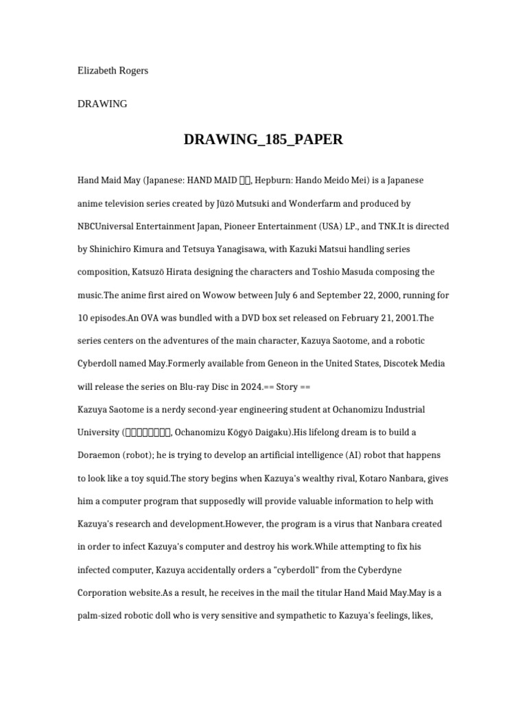 Drawing 185 Paper | PDF