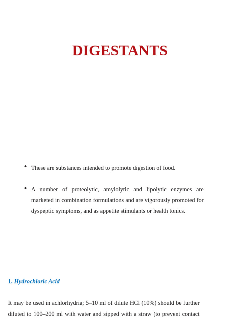 Digestants, Carminatives, Laxatives, Anti Emetics, Anti Diarrhoeals | PDF | Digestion | Vomiting