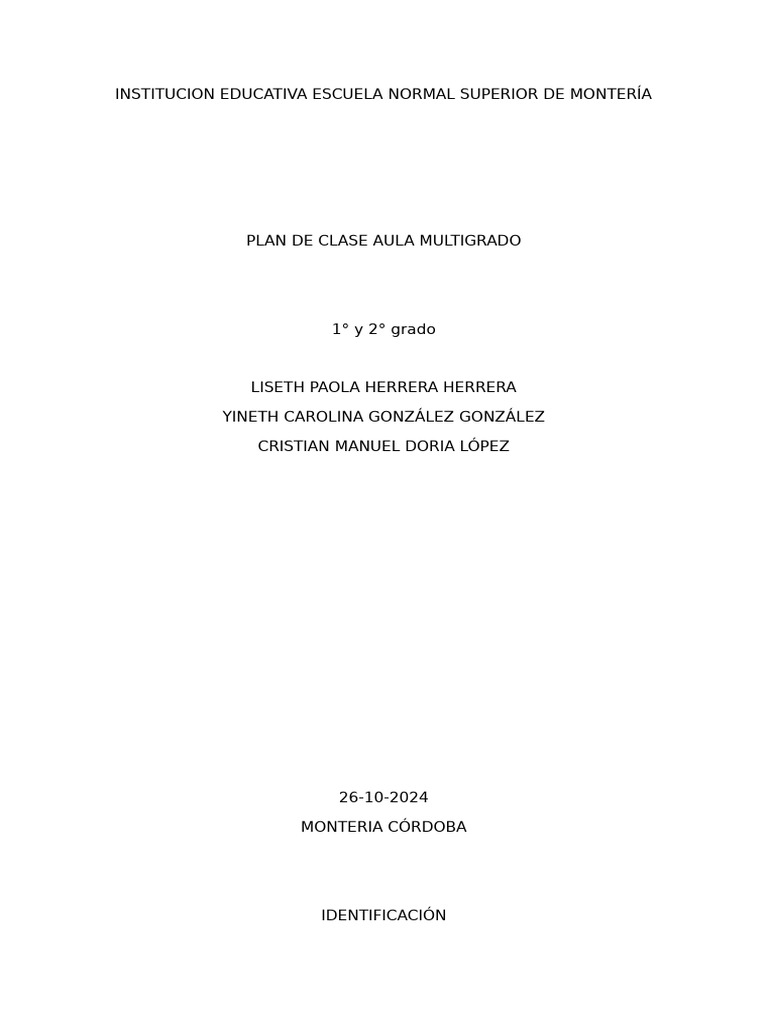 Plan de Clase Multigrado PPP | PDF | Lingüística