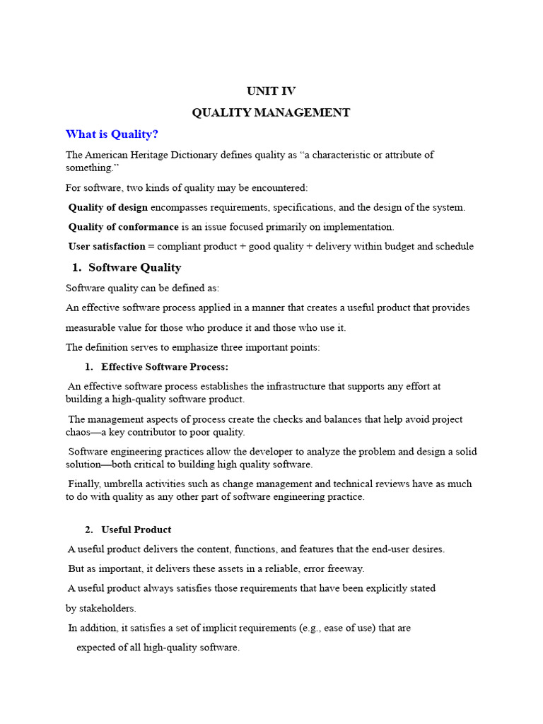 Se - Unit - Iv | PDF | Reliability Engineering | Six Sigma