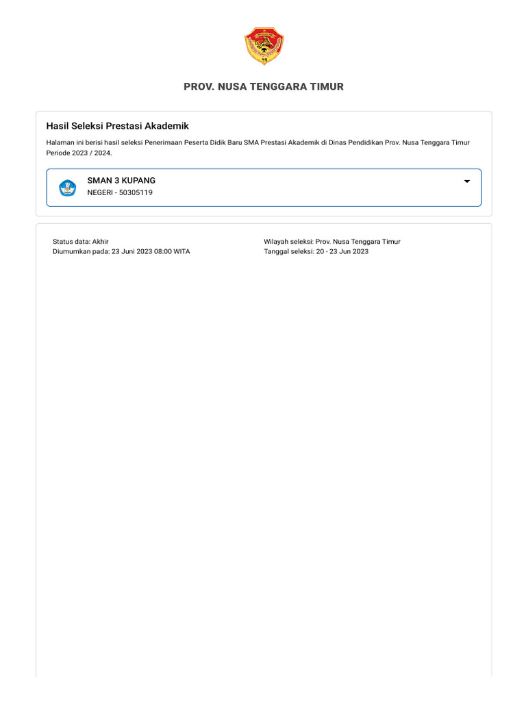 SIAP PPDB Online - Prov. Nusa Tenggara Timur | PDF
