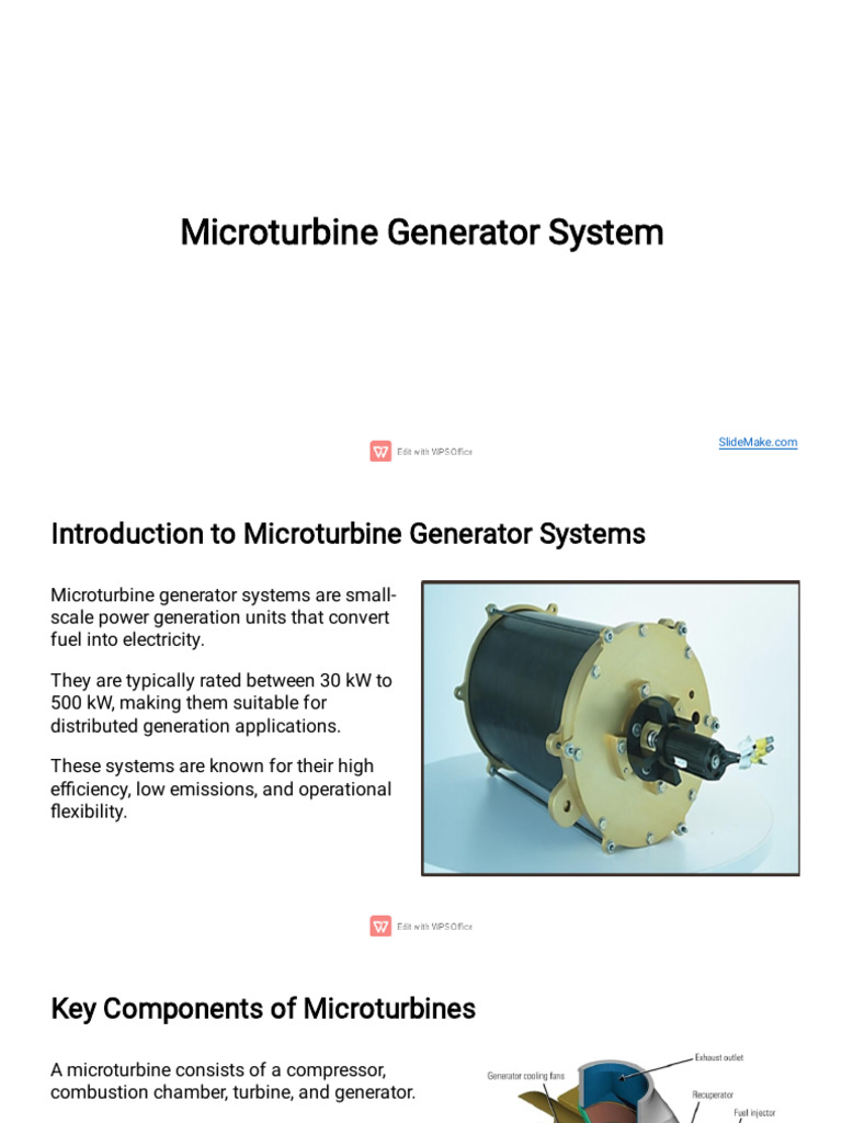 Microturbine Generator System | PDF | Gas Turbine | Efficient Energy Use