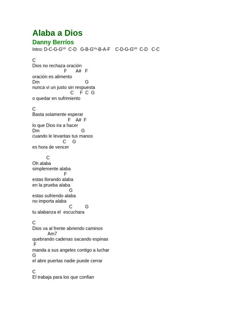 Alaba A Dios | PDF
