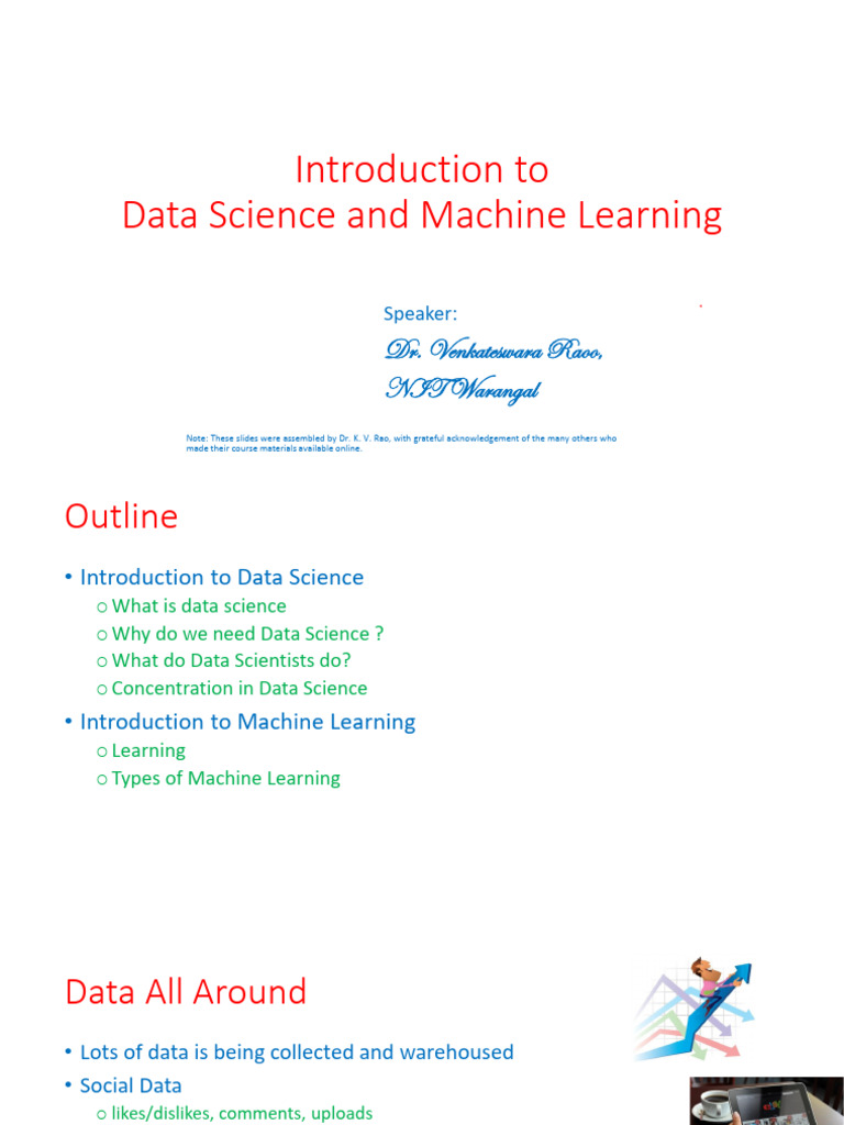 Day 1 Intro To DS and ML - New | PDF | Machine Learning | Statistical ...