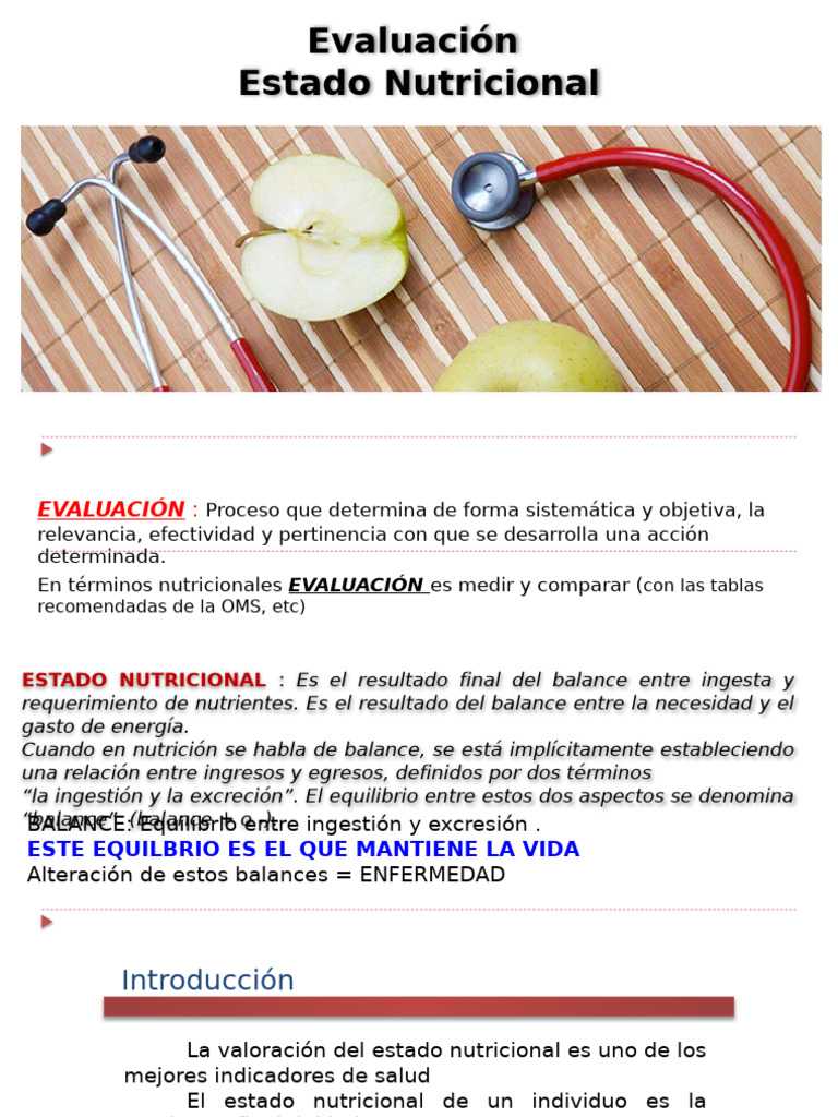 Evaluacion Estado Nutricional OK | PDF | Nutrición | Dieta y nutrición
