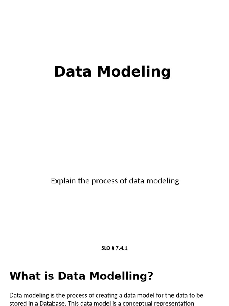 7.4 Data Modelling and ERDs | PDF | Data Model | Conceptual Model
