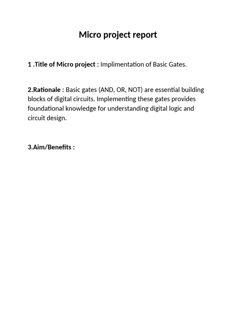 Micro Project Report | PDF