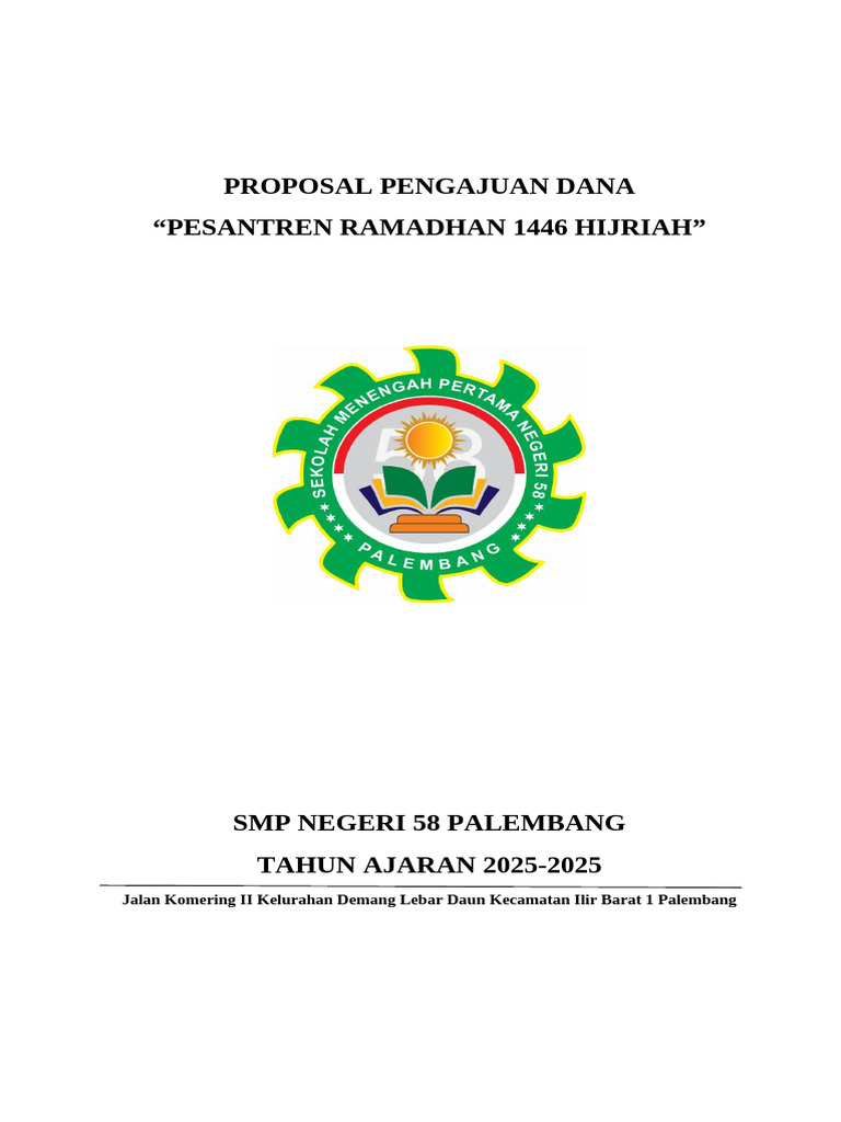 Proposal Pesantren Ramadhan 1446 H | PDF