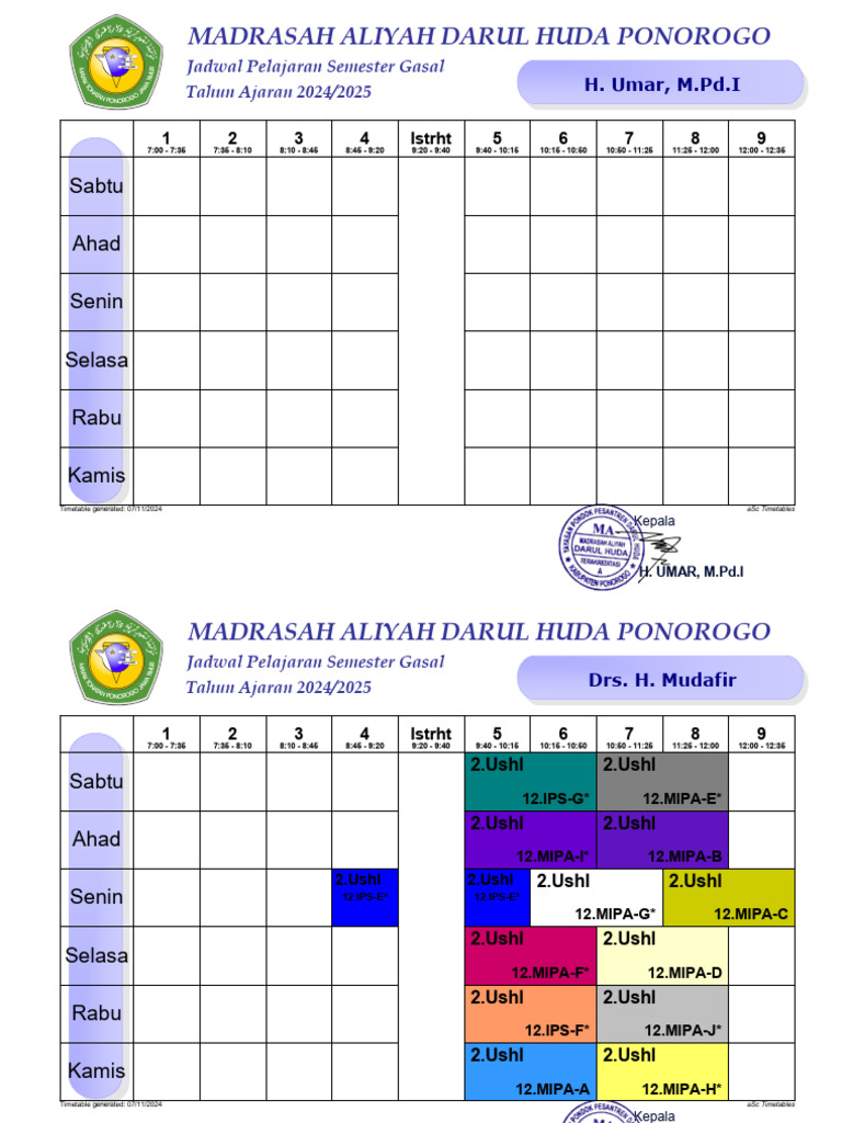 Jadwal Guru New | PDF