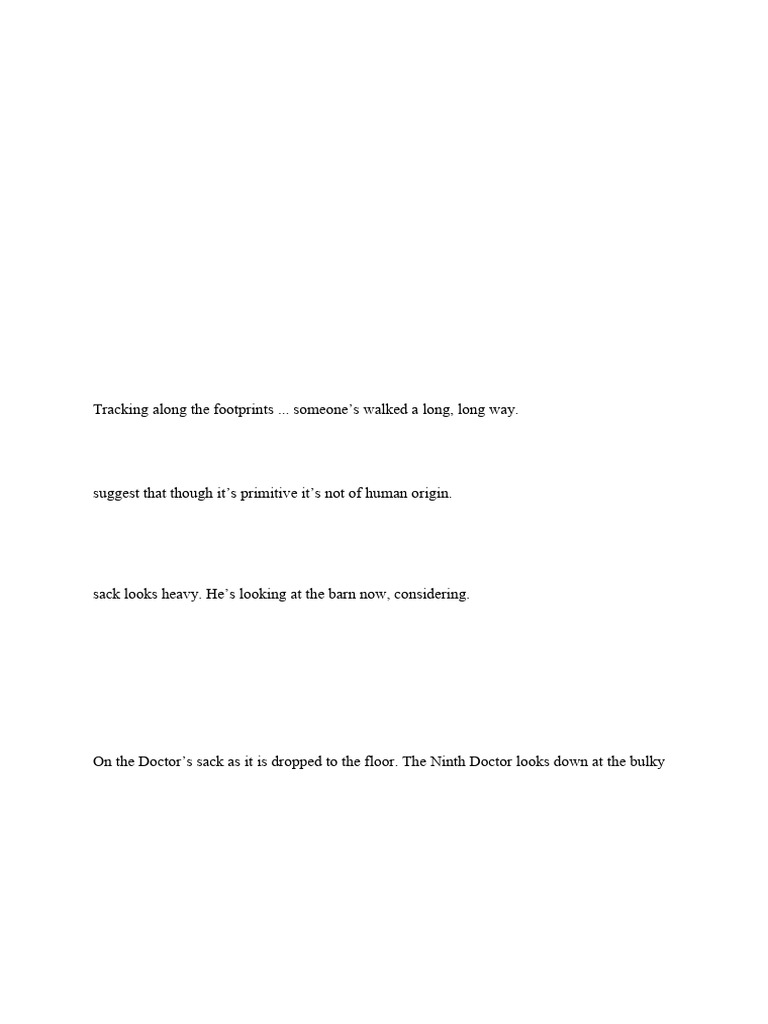 Doctor Who - Ninth Doctor Barn Scene - Steven Moffat | PDF | The Doctor ...