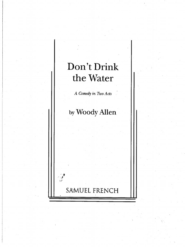 Don't Drink The Water Script | PDF