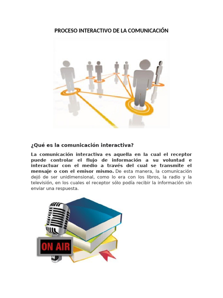 Proceso Interactivo de La Comunicación | PDF | Red mundial | Internet y web