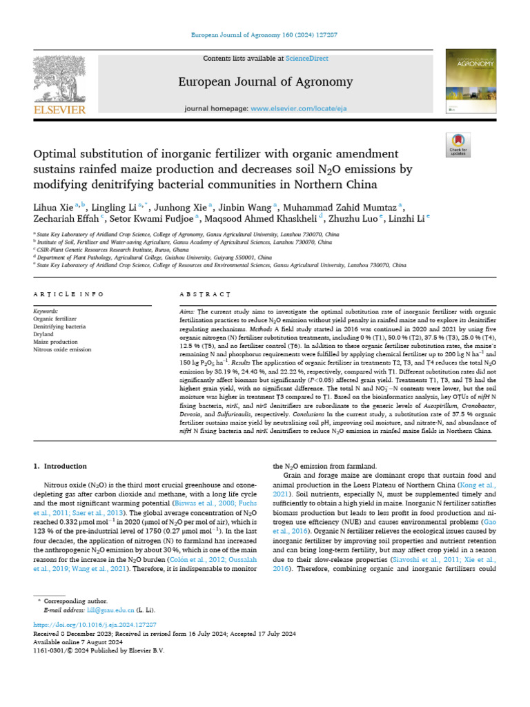 Efisiensi Nitrogen 5 | PDF | Fertilizer | Real Time Polymerase Chain ...