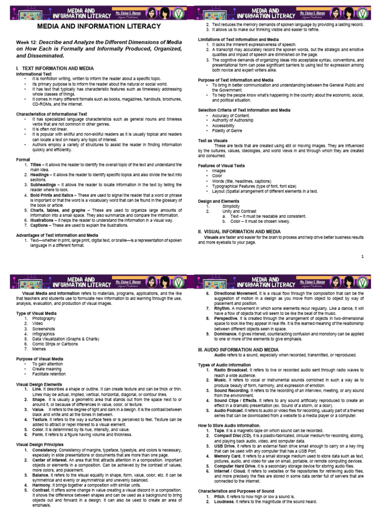 Types of Media | PDF | Multimedia | Composition (Visual Arts)