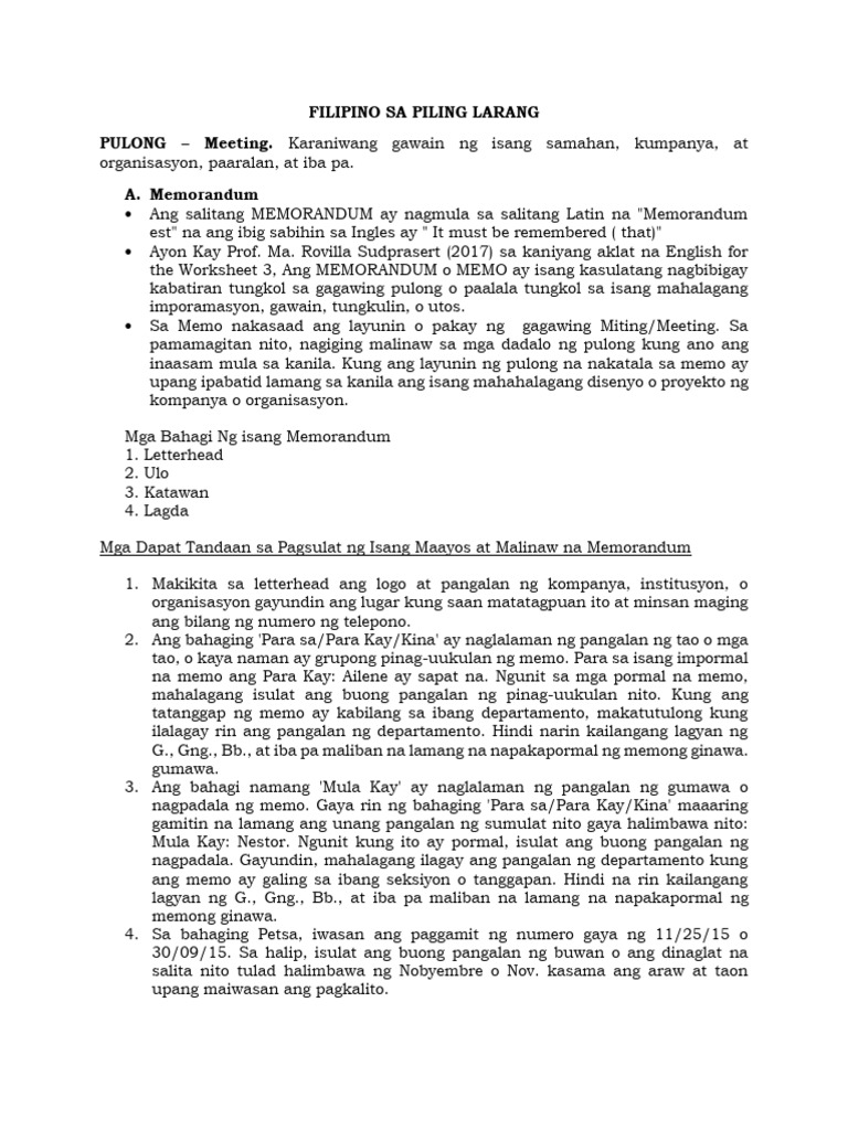 Filipino Sa Piling Larang Quarter 2 | PDF