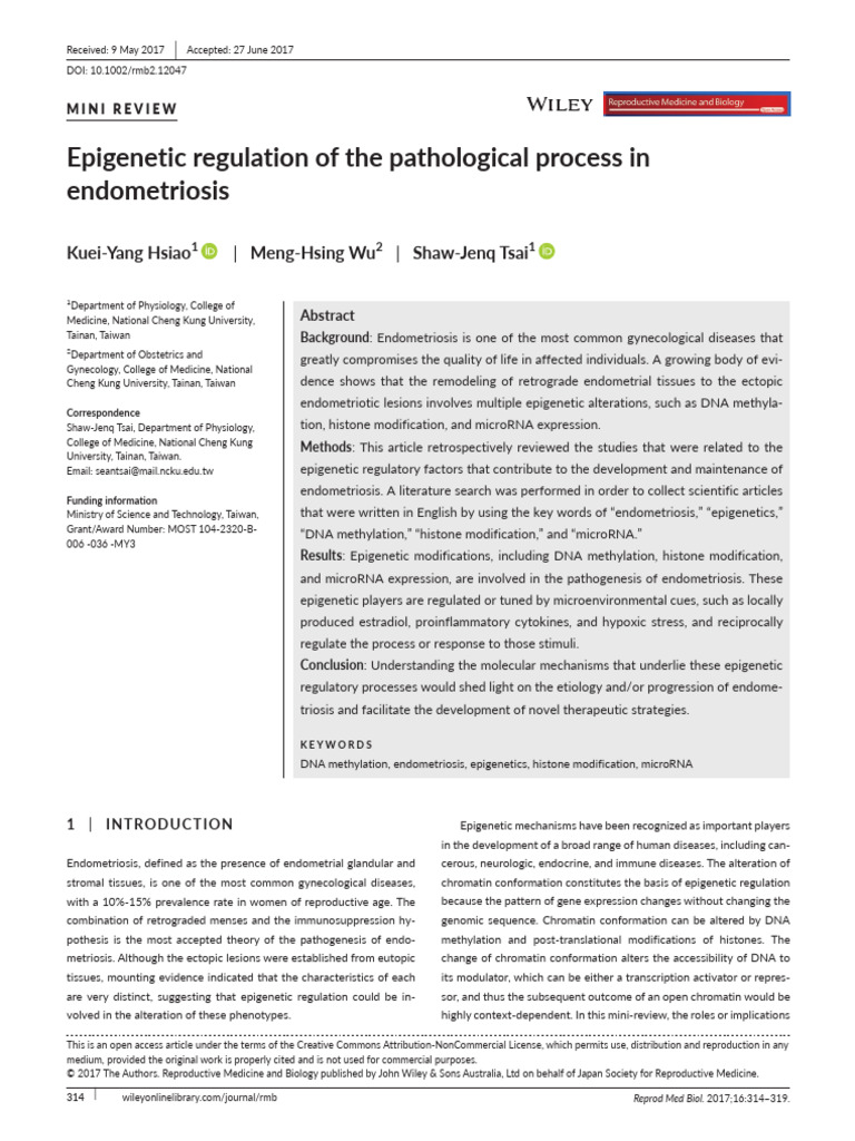 Kuei-Yang Hsiao 2017 | PDF | Dna Methylation | Epigenetics