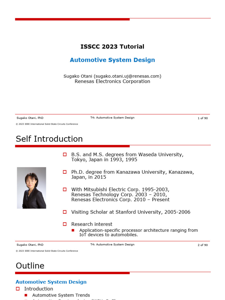 ISSCC 2023 Tutorial: Automotive System Design | PDF | Microcontroller | System On A Chip