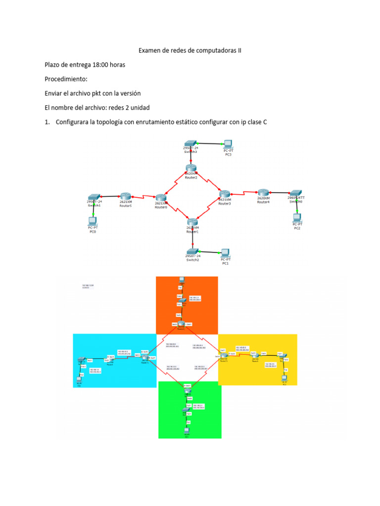 Examen de Redes de Computadoras II | PDF | Router (Computing ...