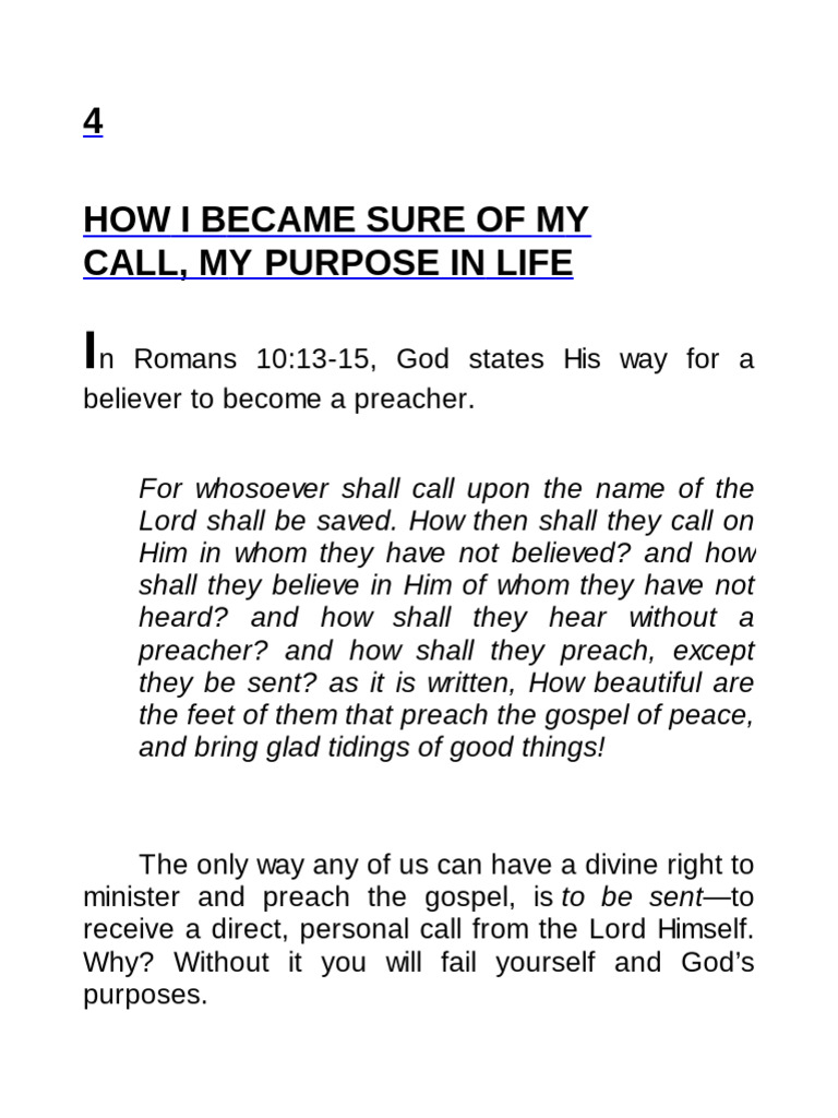 Finding Your Calling and Purpose in Life | PDF | Jesus | Paul The Apostle