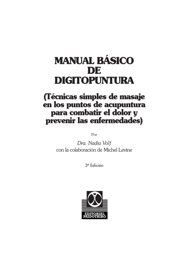 Manual Básico de Digitopuntura | PDF | Medicina | Enfermedades y trastornos
