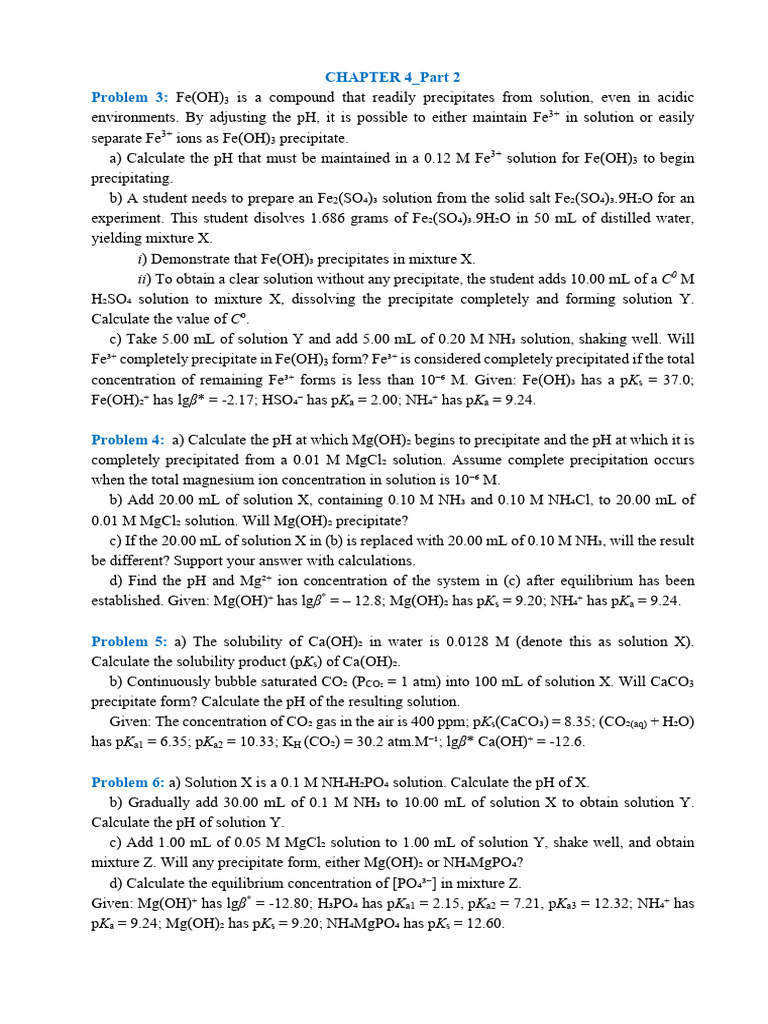 Chapter 4 - Part 2 | PDF | Acid Dissociation Constant | Ph