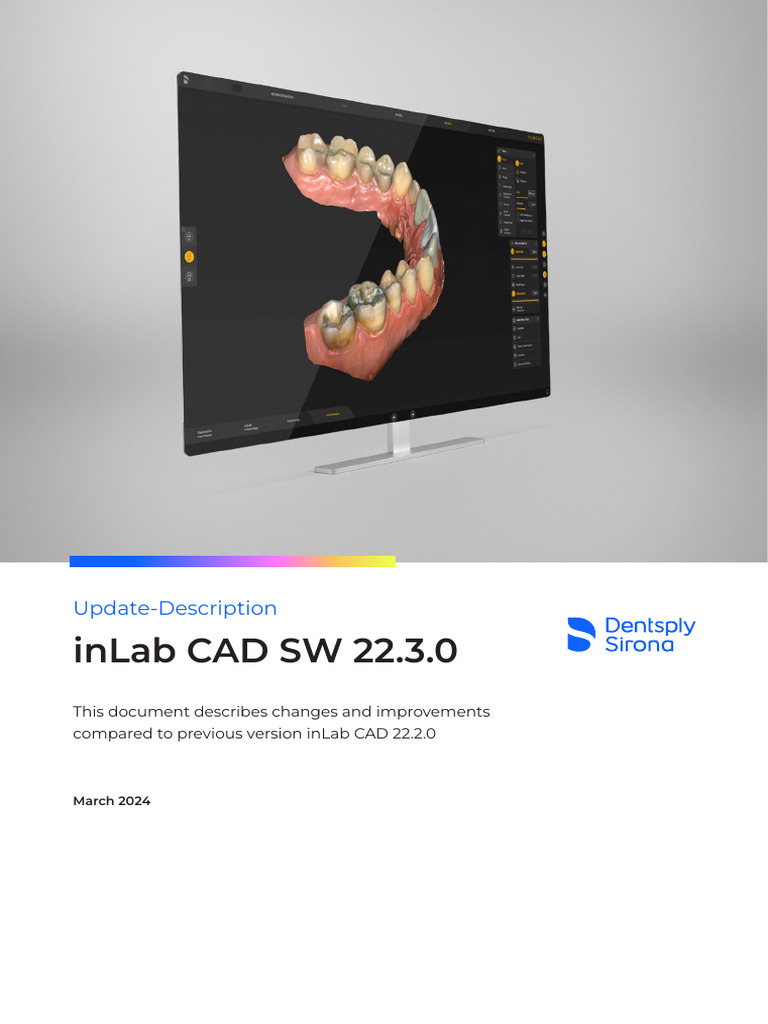 LAB Update Description Inlab SW 22 3 en | PDF | Software | Computing