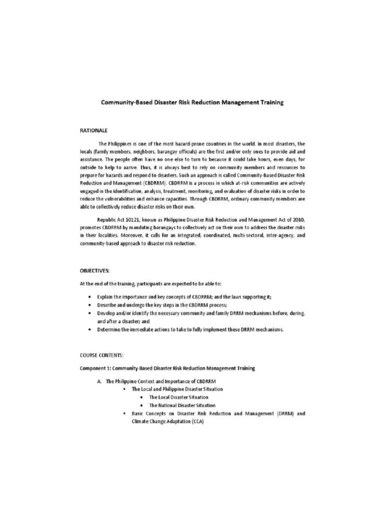 Activity Design For DRRM | PDF | Disaster Risk Reduction | Risk