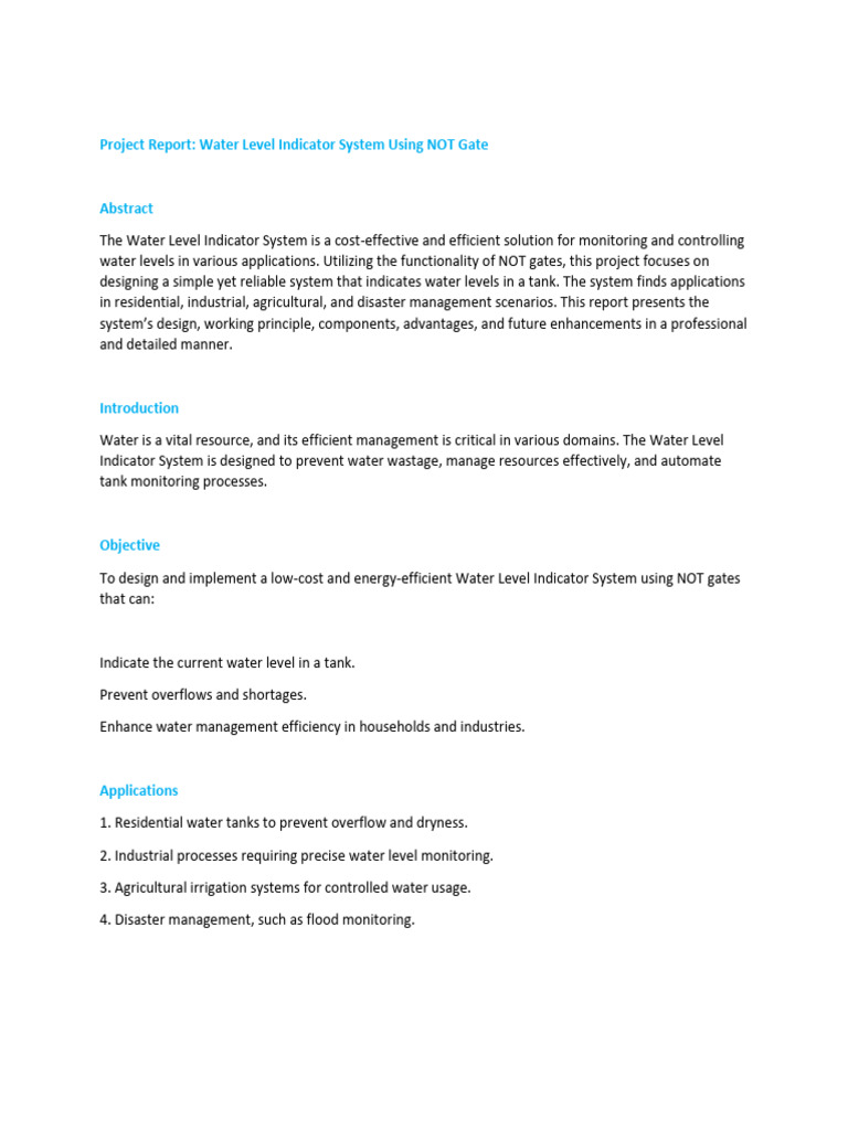 Project Report DLD | PDF | Electricity | Electronics