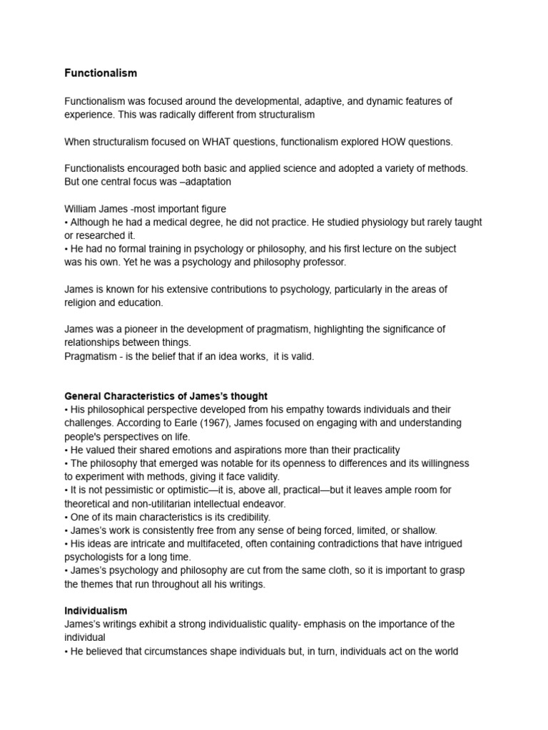 Functionalism | PDF | Psychology | Emotions