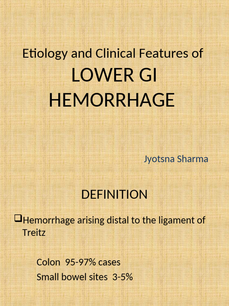 Lower GI Bleed Etiology | PDF | Inflammatory Bowel Disease | Large ...