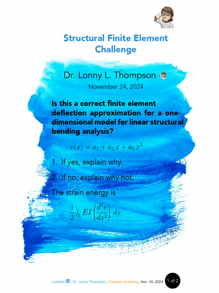 Structural Finite Element Challenge | PDF | Finite Element Method ...