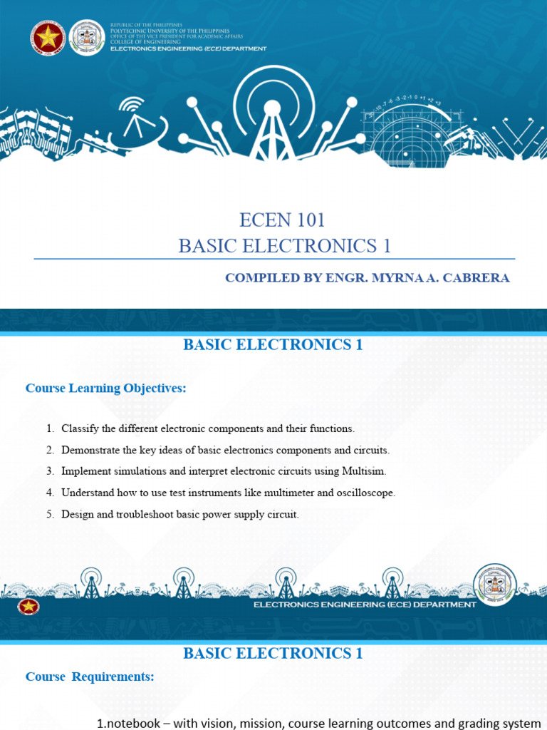Electronics g9 PPT Lesson 1 PR | PDF | Electrical Resistivity And Conductivity | Electricity