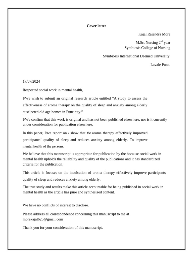 Cover Page Social Work | PDF